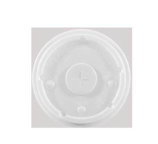 Graphic Packaging LCRS-32 OZ Flat Translucent Bubble Cold Cup Lid ...