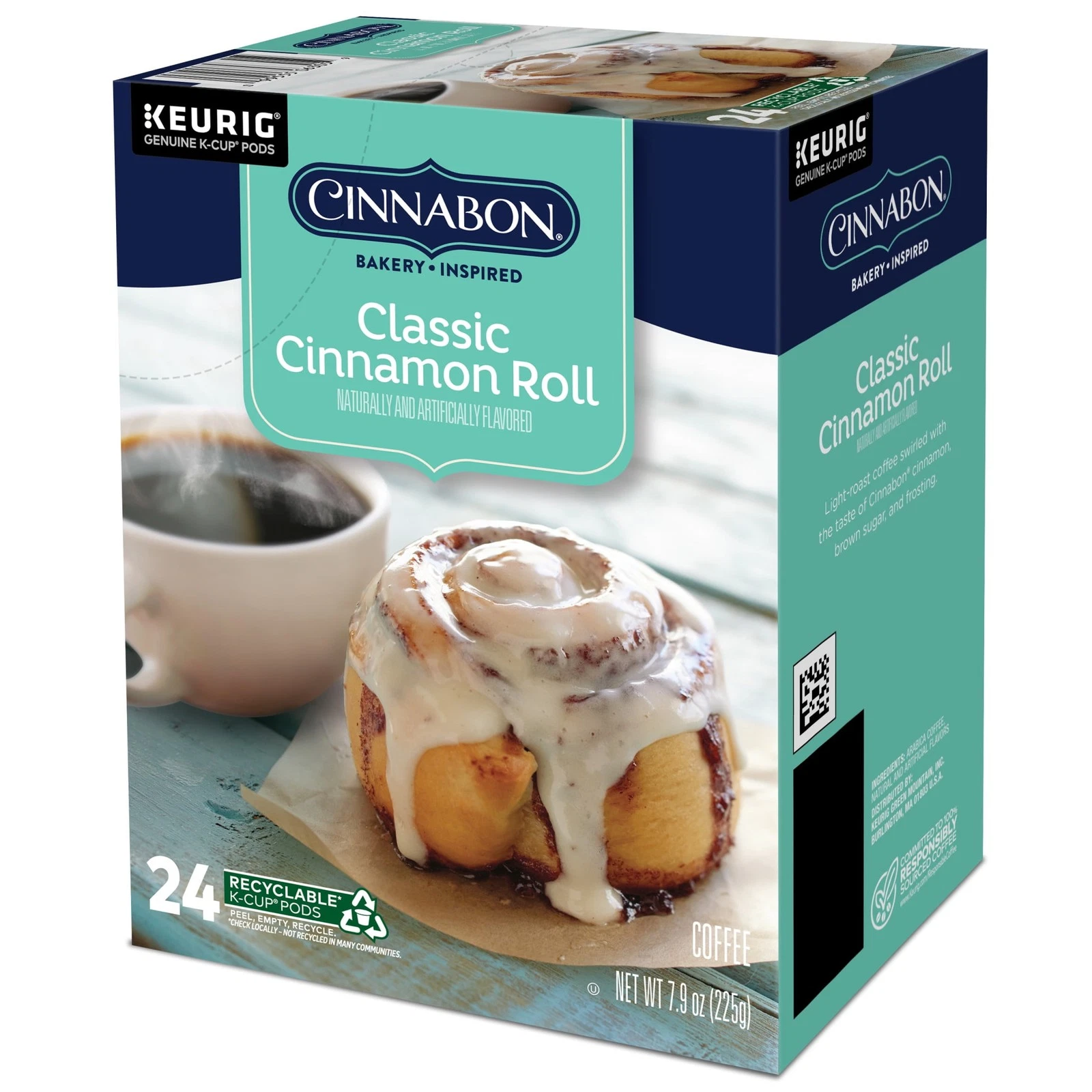 Cinnabon Classic Cinnamon Roll Coffee Keurig Single K-Cup Pods, 24 ...