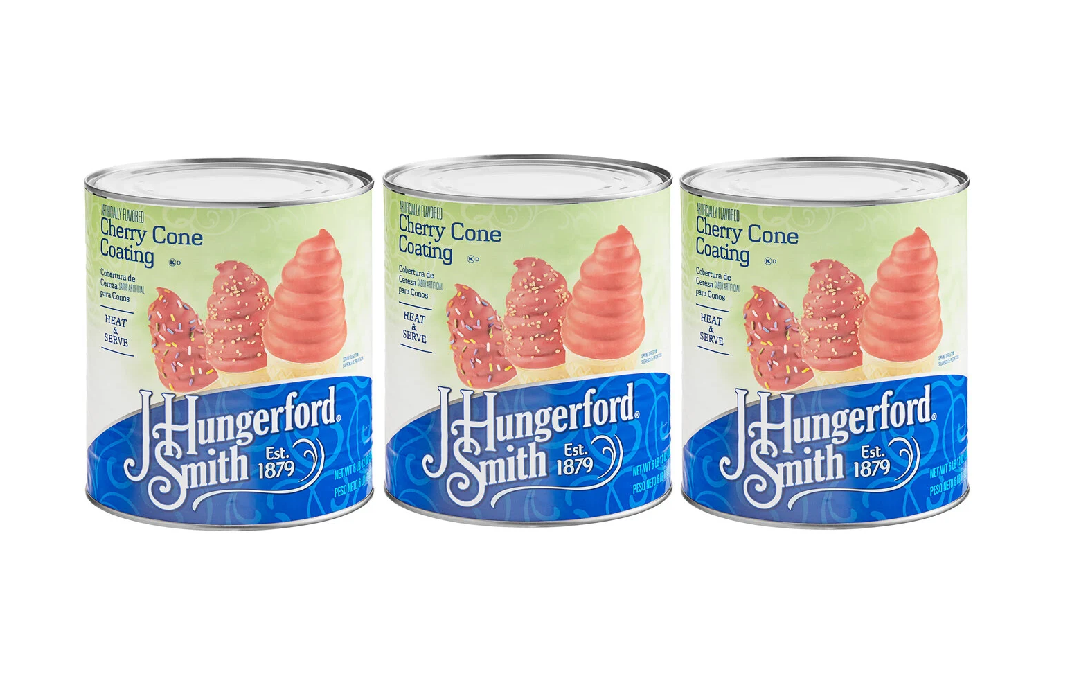 J. Hungerford Smith Cherry Cone Shell Coating #10 Can - 3/Case - FOOD ...