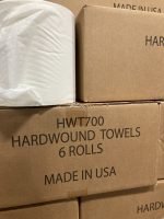 Hardwound Towels, White, 6 Rolls- HWT700 - FOOD DEALS SUPPLY